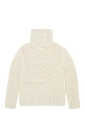 MAISON MARGIELA Chunky Wool Turtleneck Jumper - White