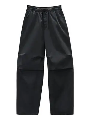 ALEXANDER WANG Alexander Wang Logo Waistband Wide Leg Pants