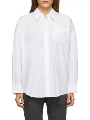 R13 Patch Pocket Long Sleeve Shirt - White