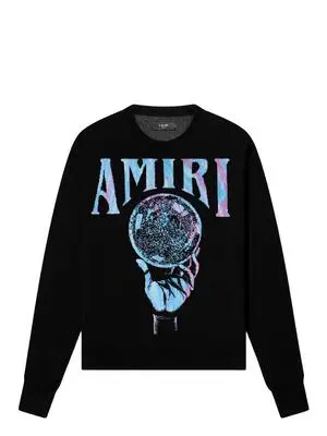 Amiri Logo-print Crew Neck Jumper - Black