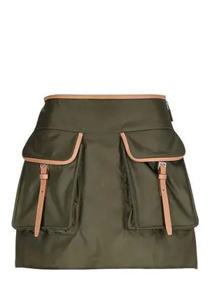 Prada Logo Patch Pocket Detail Mini Skirt - Green