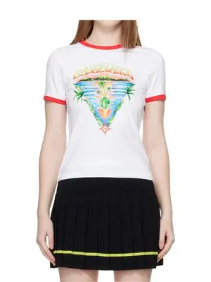 Casablanca Crew Neck Printed T-shirt - Multicolor