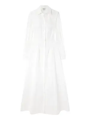 Gabriela Hearst Long Sleeve Shirt Dress - White