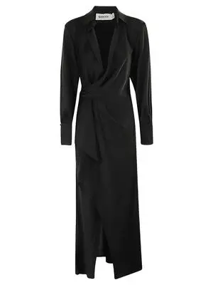 Simkhai Talita Wrap Design Dress - Black