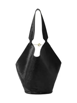 Khaite Chain-detail Leather Tote Bag - Black