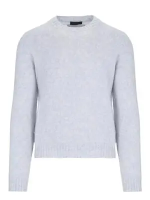Prada Long Sleeve Crewneck Jumper - Sky-blue