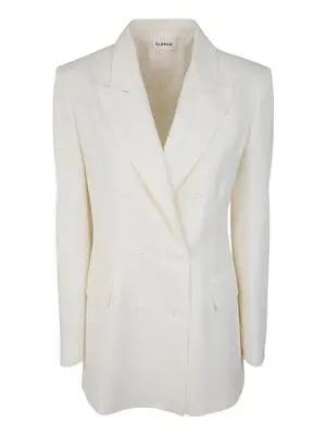 P.a.r.o.s.h Double-breasted Blazer - White