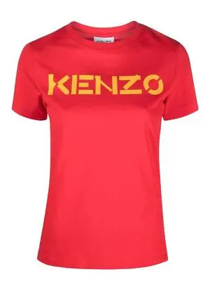 Kenzo Logo Print Cotton T-shirt - Red