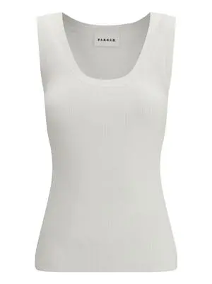 P.a.r.o.s.h Ribbed Crewneck Vest - White