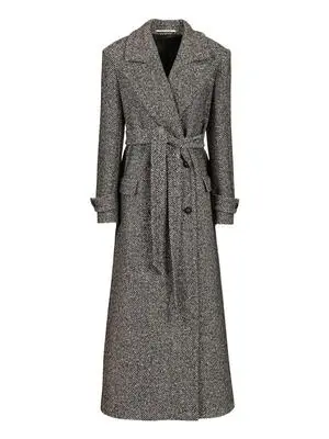 Tagliatore Julia Double-breasted Tweed Coat - Grey