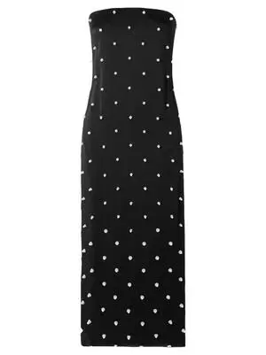 Givenchy Embellished Square Neck Midi Dress - Black