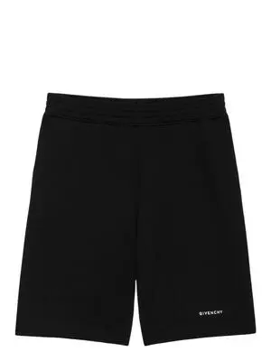 Givenchy Logo Printed Drawstring Bermuda Shorts - Black