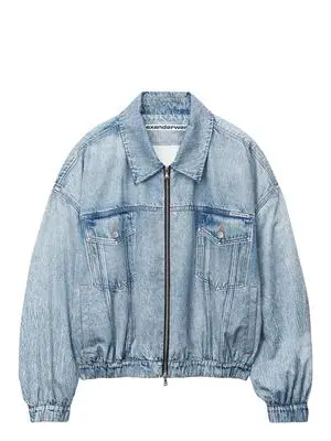 Alexander Wang Denim Bomber Jacket - Blue