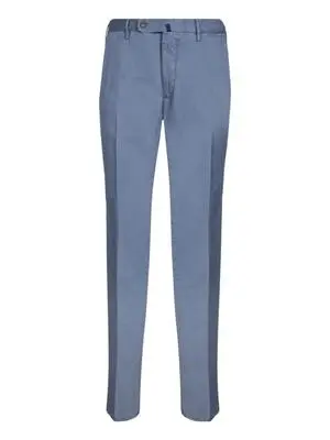 Incotex Regular Fit Trousers With Zip Closure - Blue