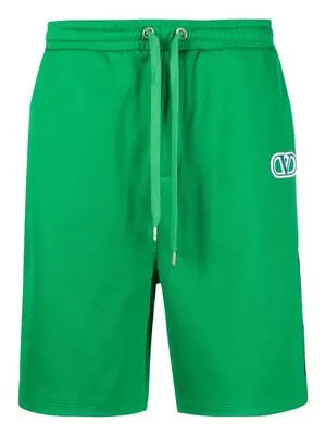 Valentino Garavani Vlogo Side-stripe Track Shorts - Green