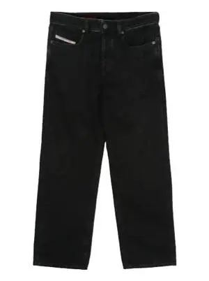 DIESEL® D-macro Mid-rise Straight-leg Jeans - Black