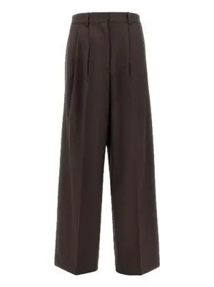 P.a.r.o.s.h Pleated Belt Loops Trousers - Black