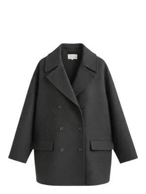 THE ROW Double-breasted Long-sleeved Coat - Black