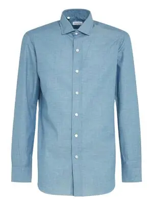SALVATORE PICCOLO Button-up Long-sleeved Shirt Blue