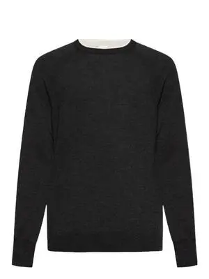 Eleventy Eleventy Contrasting Trim Sweater Black