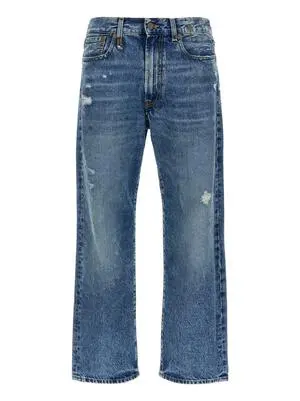 R13 Belt-loop Jeans With Distressed Details - Blue