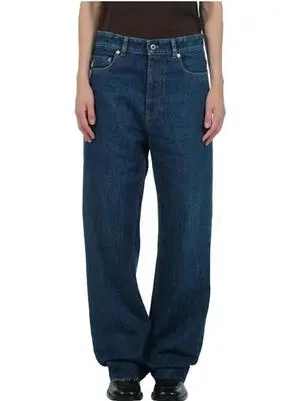 MIU MIU Miu Miu Logo-Embroidered Straight Leg Jeans