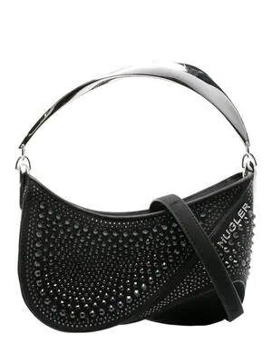 MUGLER Mugler Spiral Curve 01 Shoulder Bag With Studded Embellishment