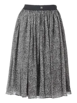 Dolce & Gabbana Pleated Midi Skirt - Grey
