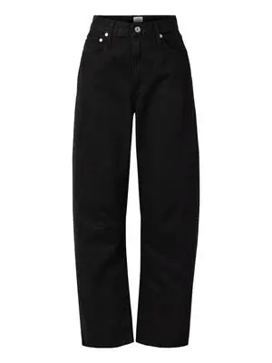 Citizens Of Humanity Citizens Of Humanity Miro Long Mid-Rise Barrel-Leg Jeans Black