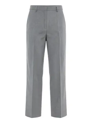 THE ROW Tailored Straight Leg Trousers - Gray