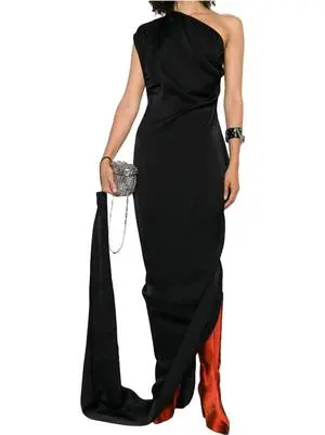 VIVIENNE WESTWOOD Vivienne Westwood One-Shoulder Draped Dress With Side Slits And Train Detail