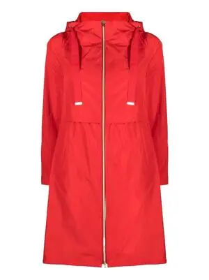 Herno Hooded Long Coat - Red