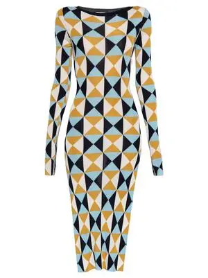 Etro Geometric Print Knit Midi Dress - Multicolor