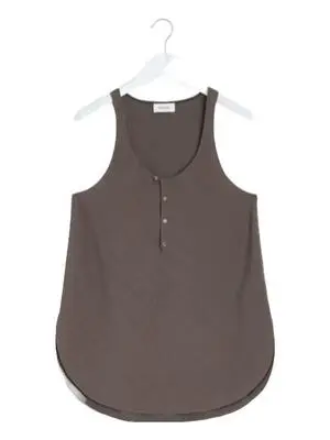 LEMAIRE High-low Hem Tank Top - Walnut