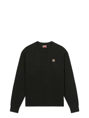 Kenzo Lucky Tiger Embroidered Crewneck Sweatshirt - Black