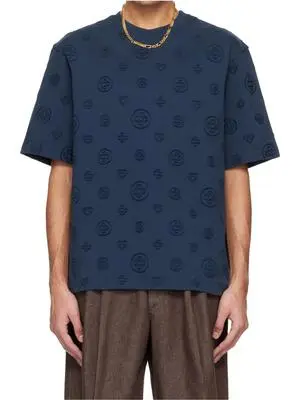Casablanca Monogram Appliqué T-shirt - Black