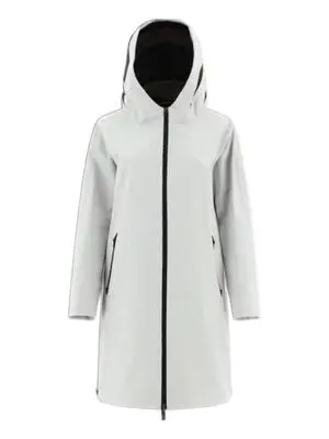 Herno Long-sleeved Hooded Zipped Coat - White