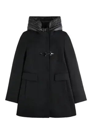 FAY Toggle Hooded Coat - Black