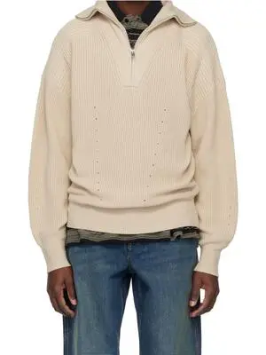 Isabel Marant Étoile Benny Half-zip Sweater - Nude