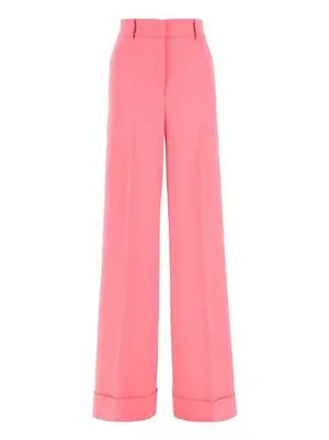 Moschino High Waist Wide Leg Trousers - Pink