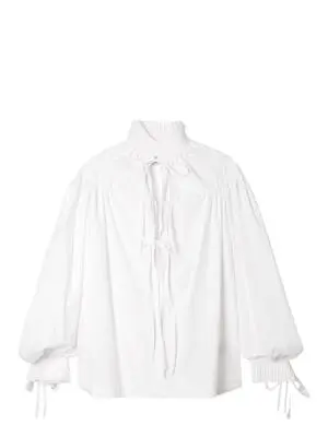 DRIES VAN NOTEN Dries Van Noten Tie-Up Ruffled Shirt