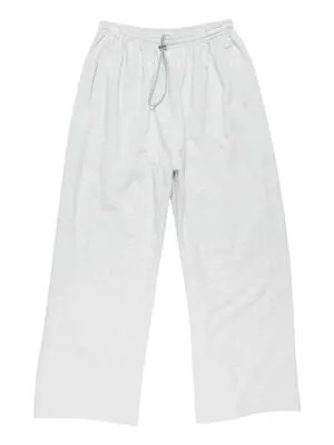 Acne Studios Embroidered Logo Wide-leg Sweatpants - Light Gray Blend