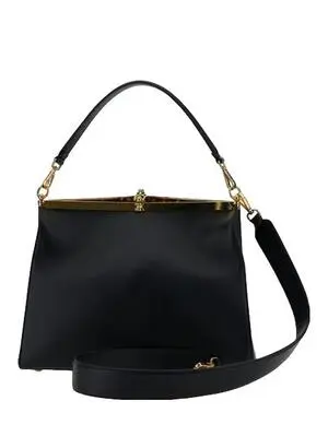 Etro Large Vela Clasp Shoulder Bag - Black