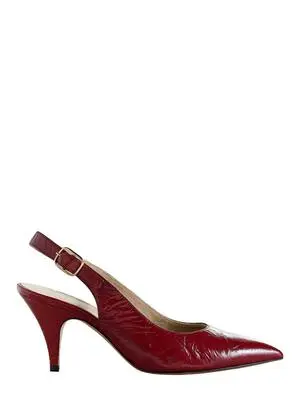 Khaite 75mm River Slingback Pumps - Merlot Red