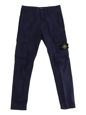 Stone Island Compass Patch Cargo Trousers - Black