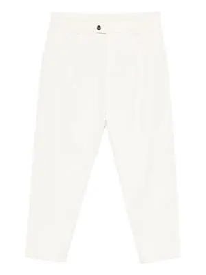 Eleventy Pleated Tapered Trousers - White
