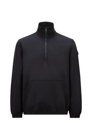 Moncler Cotton Half-zip Sweatshirt - Midnight Blue