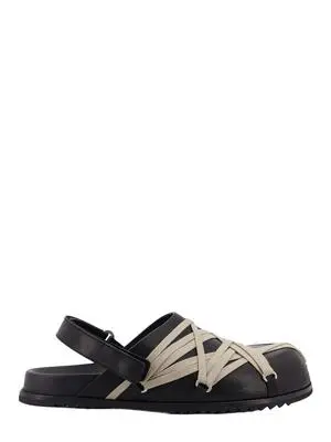 Rick Owens Megalaced Mules - Black
