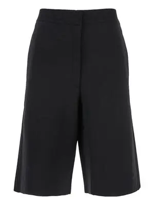 TOTEME Ribbed Knit Shorts - Black