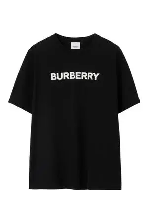 Burberry Logo Print Crewneck T-shirt - Black